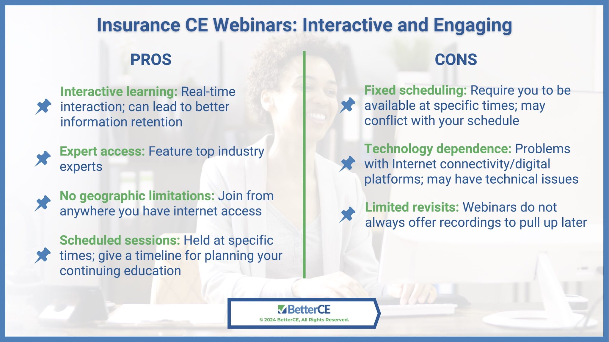 Pros & Cons of Text-Based Insurance CE vs. Insurance CE Webinars