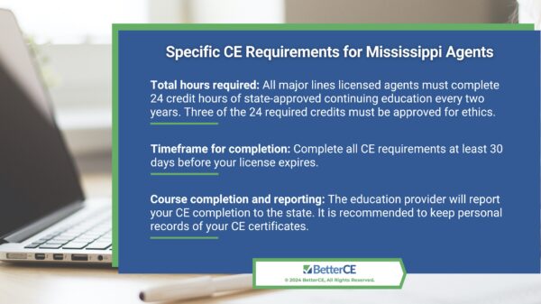 What Are My Mississippi Insurance License Renewal Requirements? - BetterCE